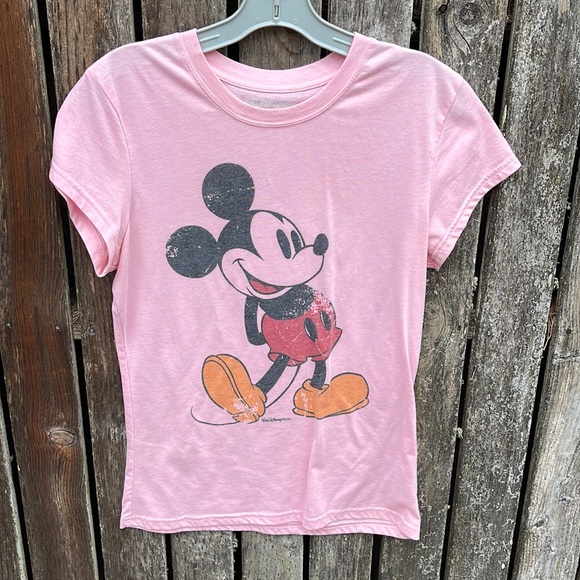 Disney | Tops | Disney Parks Shirt Mickey Mouse Classic Pink Ladies ...